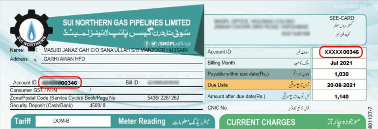 SNGPL Bill Online Check - Sui Gas Bill Online December 2025